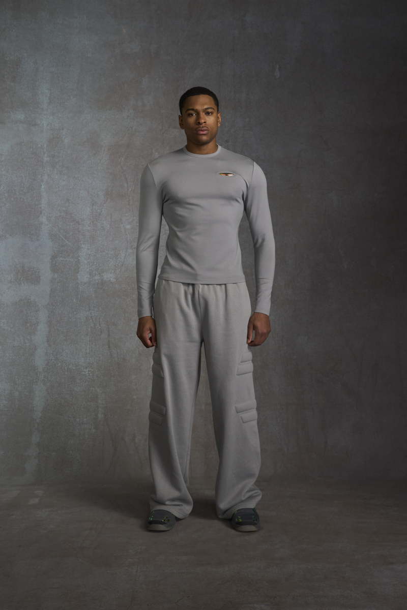 KINETIC LONG SLEEVE CREW - Grey Nebula – 741 Performance
