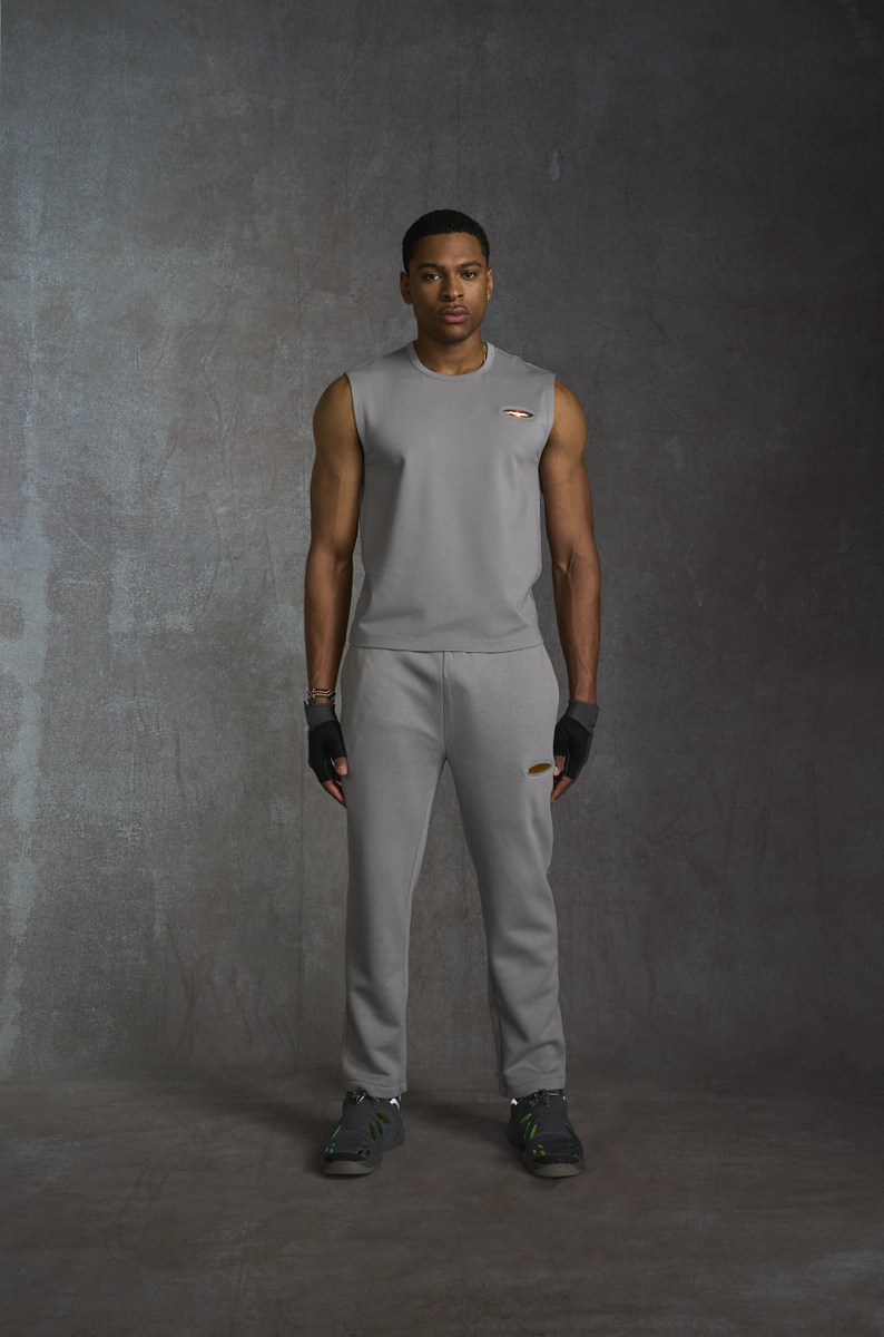 KINETIC FITTED SLEEVELESS T-SHIRT - Grey Nebula – 741 Performance